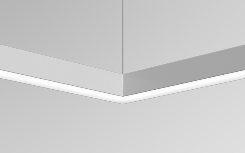 TB3DILEDPAT. Beam 3 PENDANT MOUNT - DIRECT / INDIRECT REGULAR LIT CORNER PATTERNS. by Axis Lighting
