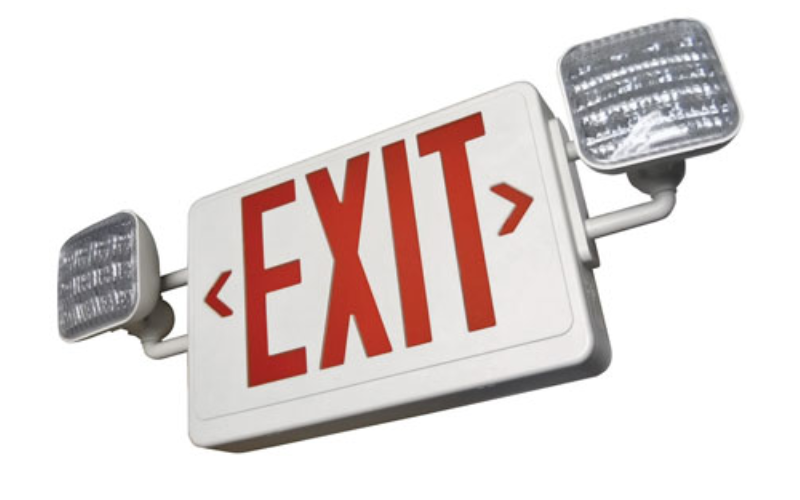 2EXKLMFH. Low Profile LED Combo Exit/Emergency Light with Fixed Heads ...