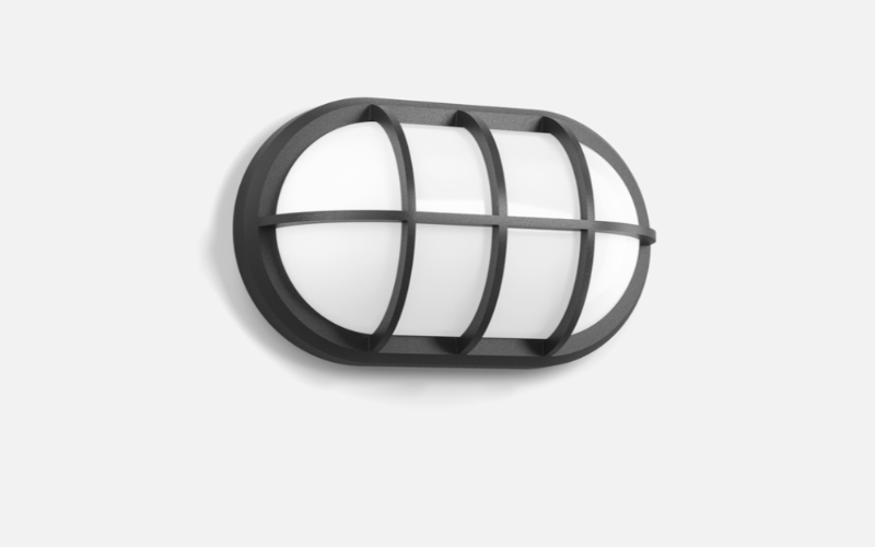 24354. Ceiling and wall luminaire Unshielded with safety guard crystal ...