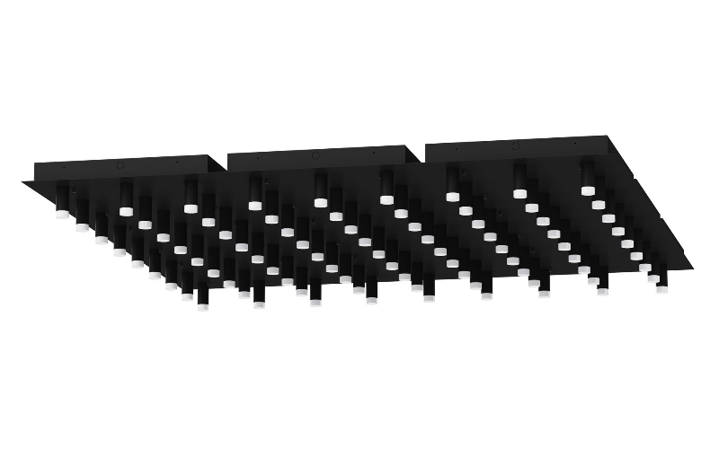 SNF. 72'' Square MPF with Novo Short Frosted Pendant - Surface Pattern ...