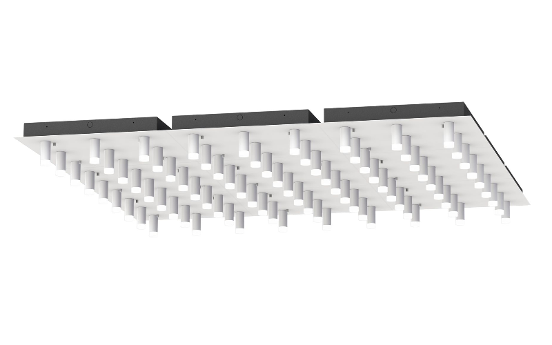 SNF. 72'' Square MPF with Novo Short Frosted Pendant - Surface Pattern ...