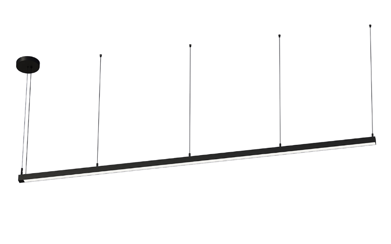 C1D-24E. Channel 1.4” Downlight - End Suspension – 24” Length. by Blackjack Lighting