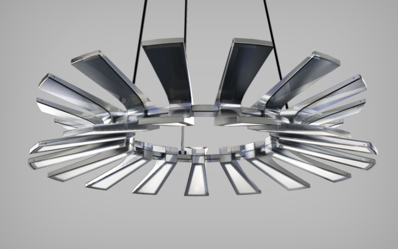 WEG. 36” Wedge Pendant. by Blackjack Lighting