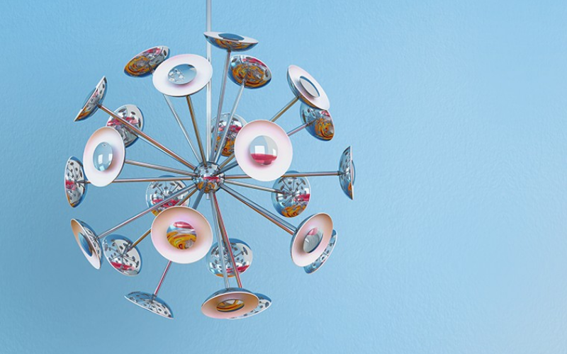 DOT. 27” Dot Chandelier. by Blackjack Lighting