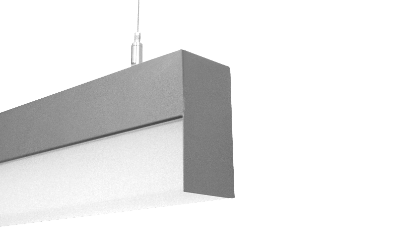 BLT210. BLT 2-1/8” wide sheet steel LED luminaire with drop lens. by Bartco Lighting