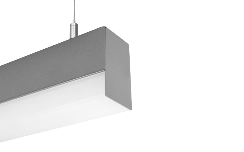 BLT205. BLT 1-25/32” wide sheet steel LED luminaire with drop lens. by Bartco Lighting