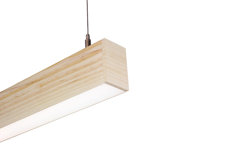 FAUX30. FAUX|REAL 2” wide LED luminaire with flush lens, simulated wood ...