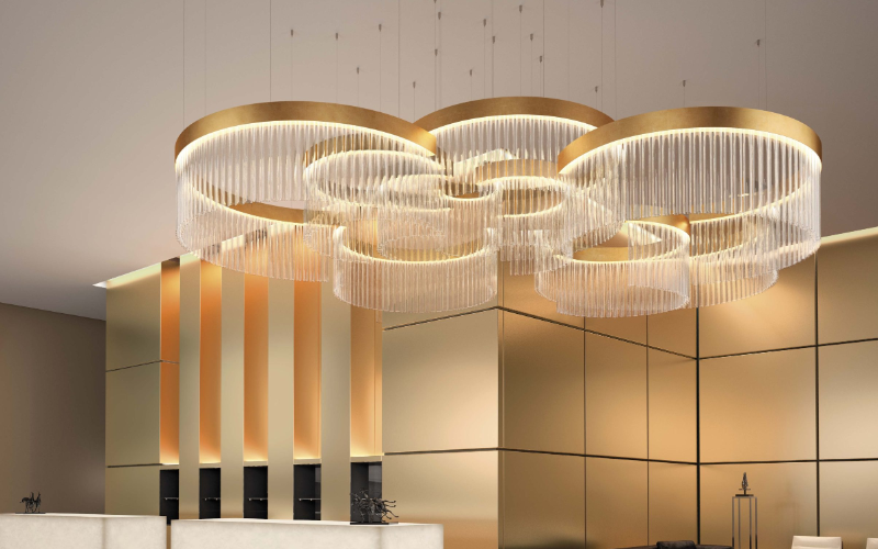 055-016. ICE RIBBED GLASS. by Cerchio Lighting