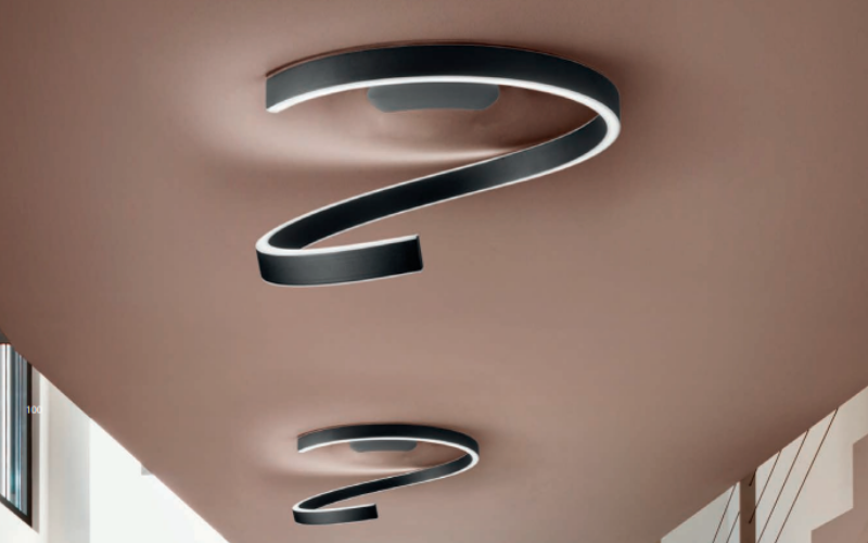 2130-PL. SPIRA CEILING (with ceiling mounted canopy). by Cerchio Lighting