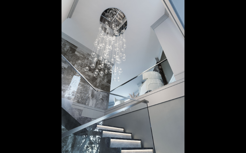 CH-BLR-GL. BALLROOM (CHANDELIER) BEAM DOWN. by Cerchio Lighting, Gordon ...