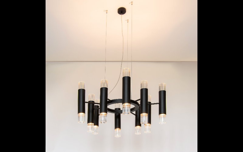 CH-EMB-GL. Embrace (Chandelier) BEAM DOWN. by Cerchio Lighting, Gordon ...