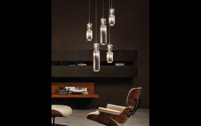 CH-BON-GL. BON TON (SINGLE FIXTURE) BEAM DOWN. by Cerchio Lighting ...