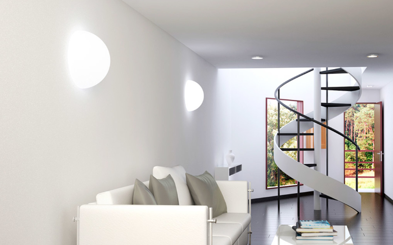 SL-12GW-40. 1/2 GLOBO 40 (WALL/CEILING LAMP). by Cerchio Lighting