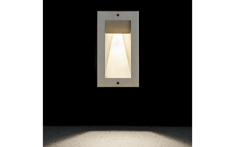 Kandovan H-130 Stainless Steel Recessed LED Wall Mount. by Designplan
