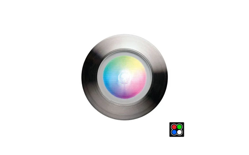 FLEA MAXI Recessed RGBW Round LED Wall or In-Grade Uplight, Total Glass ...