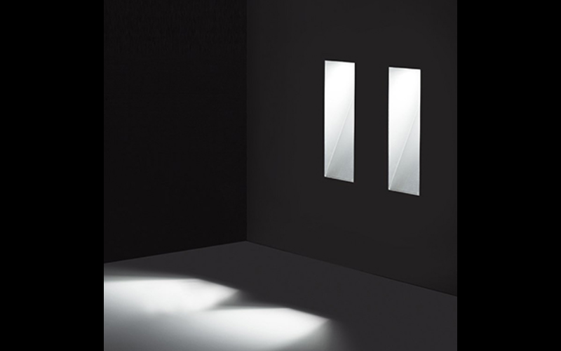 Pocket Evo Recessed Wall LED, 2 Sizes, IP44. by Designplan