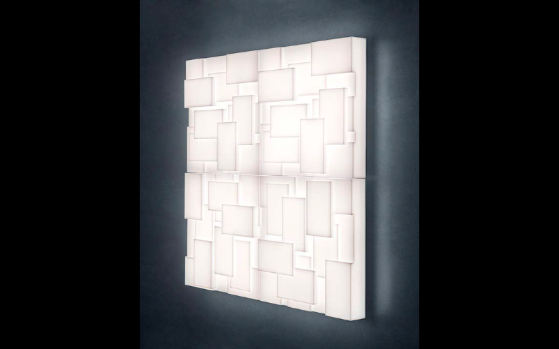 Cuboid 15.6'' x 15.6'' LED Surface Mount Tiles IP20. by Designplan