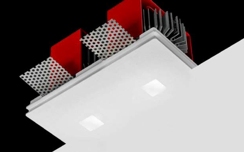 Genius Twin Square LED, AirCoral®, 0.8'' Sq., 2x8.5W, 606 lm per beam ...
