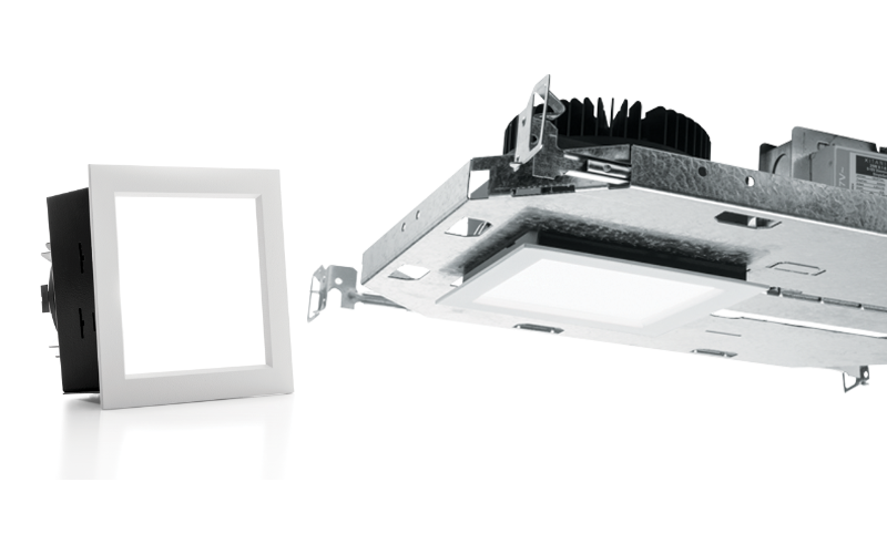 4PS. LED 4.5” Shallow Plenum Downlight – Square. by H. E. Williams, Inc.