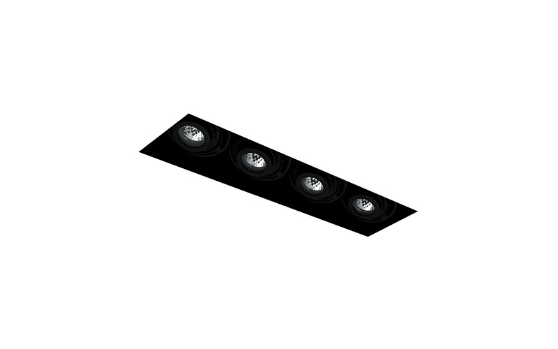 ICL-MR16-4. Pluris Multiple Low Voltage Recessed Series Trimless MR16 (4) Head. by Intense ...