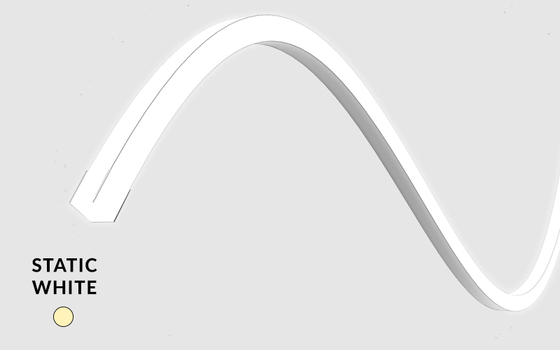 LLI-N3.7W. STATIC WHITE LED NEON - 24V Square Profile, 3 Illuminated ...