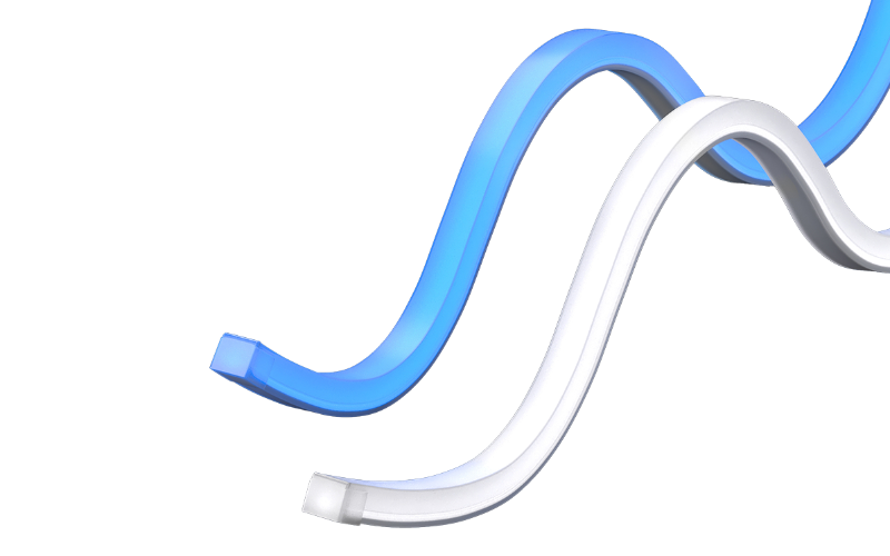 KBL. Kurba 3 Side Emitting Dynamic Color Field Bendable 24V System. by Luminii