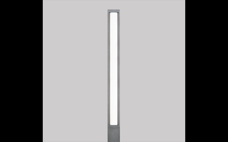 LQ670. Lumiquad 6'' square profile column with white translucent ...