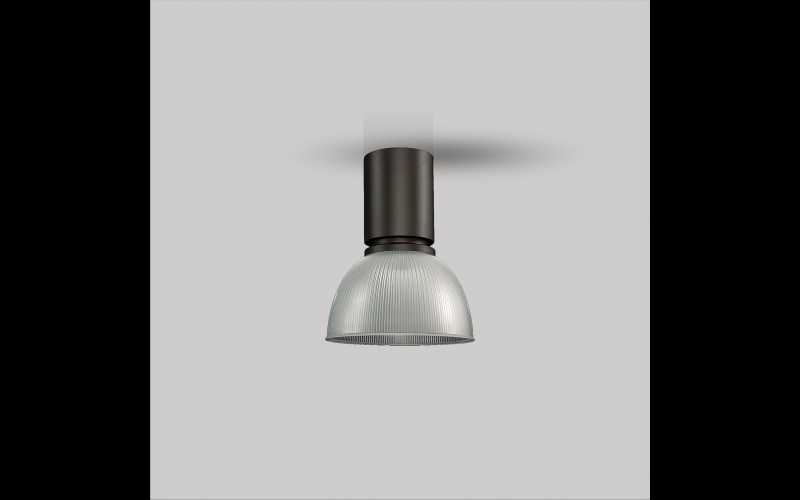 PR1210. Prisma Ø12'' ceiling mount with diffused prismatic refractor ...