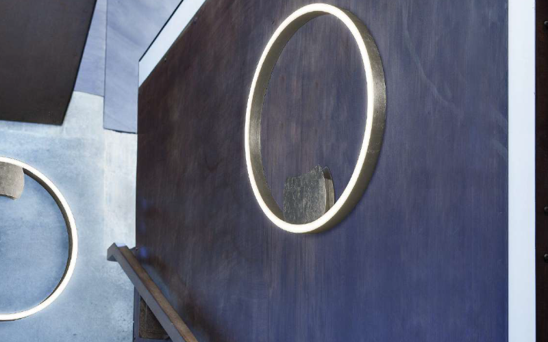 2129-PL. Loop (ceiling - wall) BEAM LEFT or RIGHT. by Lola Lighting, Gordon Bullard