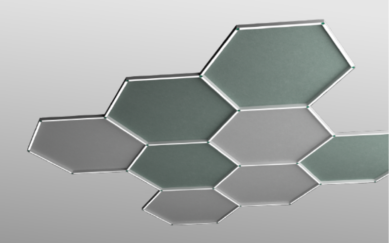 SQUHUBACOP. SQUERO HUBS ACOUSTIX PENDANT STATIC WHITE, BIOS. by Lumenwerx