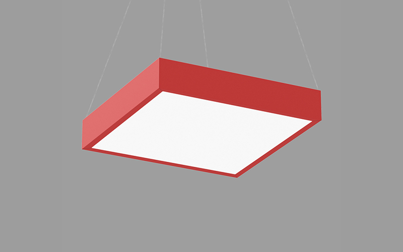 PCSQPD. POP COLOR SQUARE 4x4 PENDANT DIRECT STATIC WHITE. by Lumenwerx