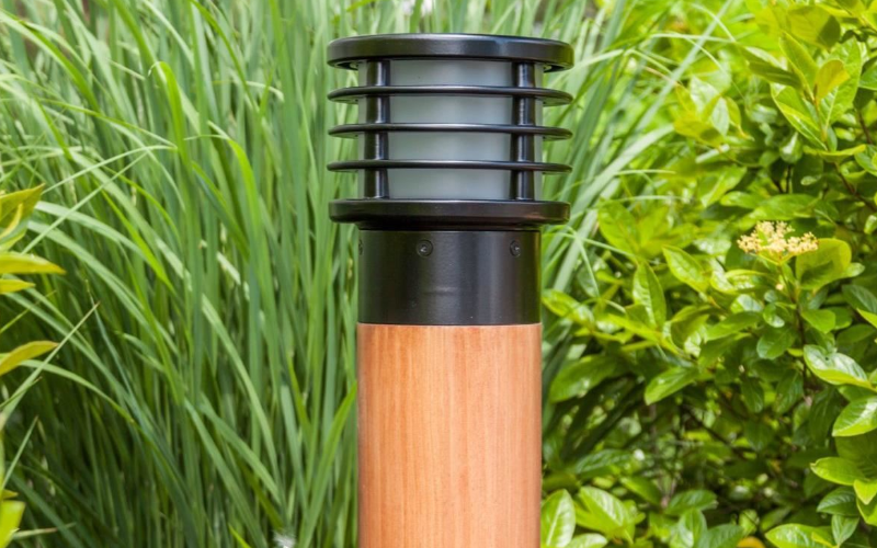 ATA. Solar Powered Wood Body LED Bollard. by Structura