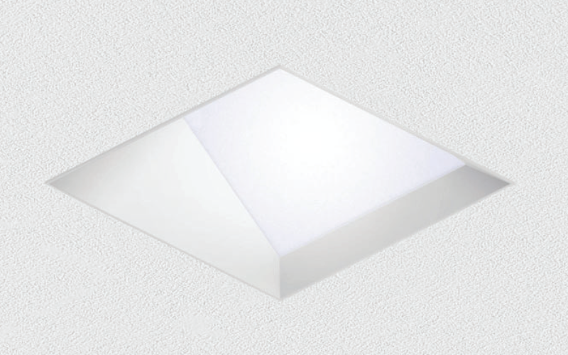 B4SWP. BeveLED 2.2 Trimless Acoustical - 4.5” Square Wall Wash For Use With 5” Pre-cut Ceiling ...