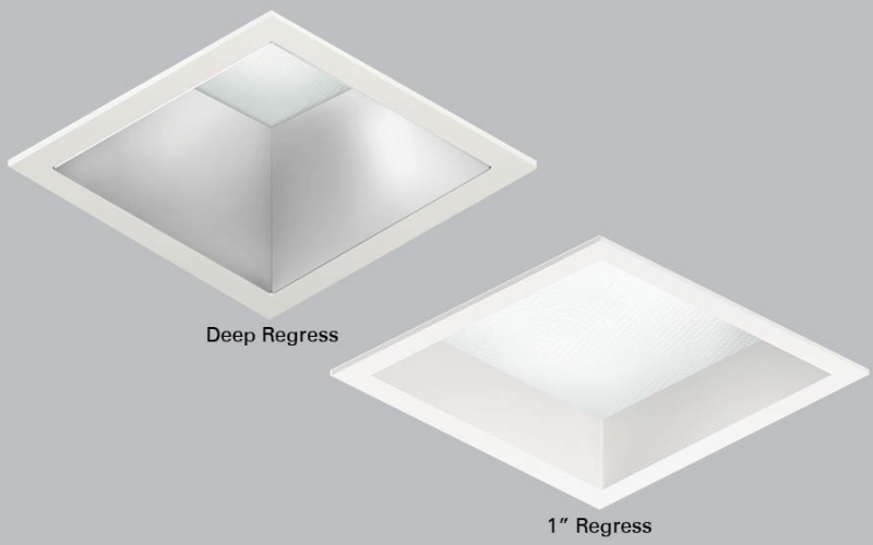6111. BeveLED® 5.0 Classic White 6” Square Downlight. by USAI Lighting